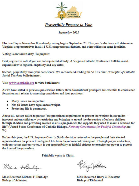 Virginia Catholic Conference Election Resources! | Virginia Catholic ...